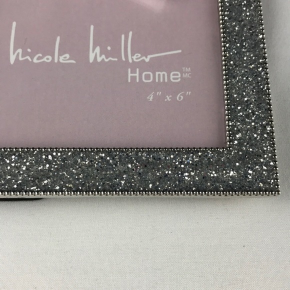 Nicole Miller | Accents | Nwt Nicole Miller 4x6 Frame Silver Glitter ...